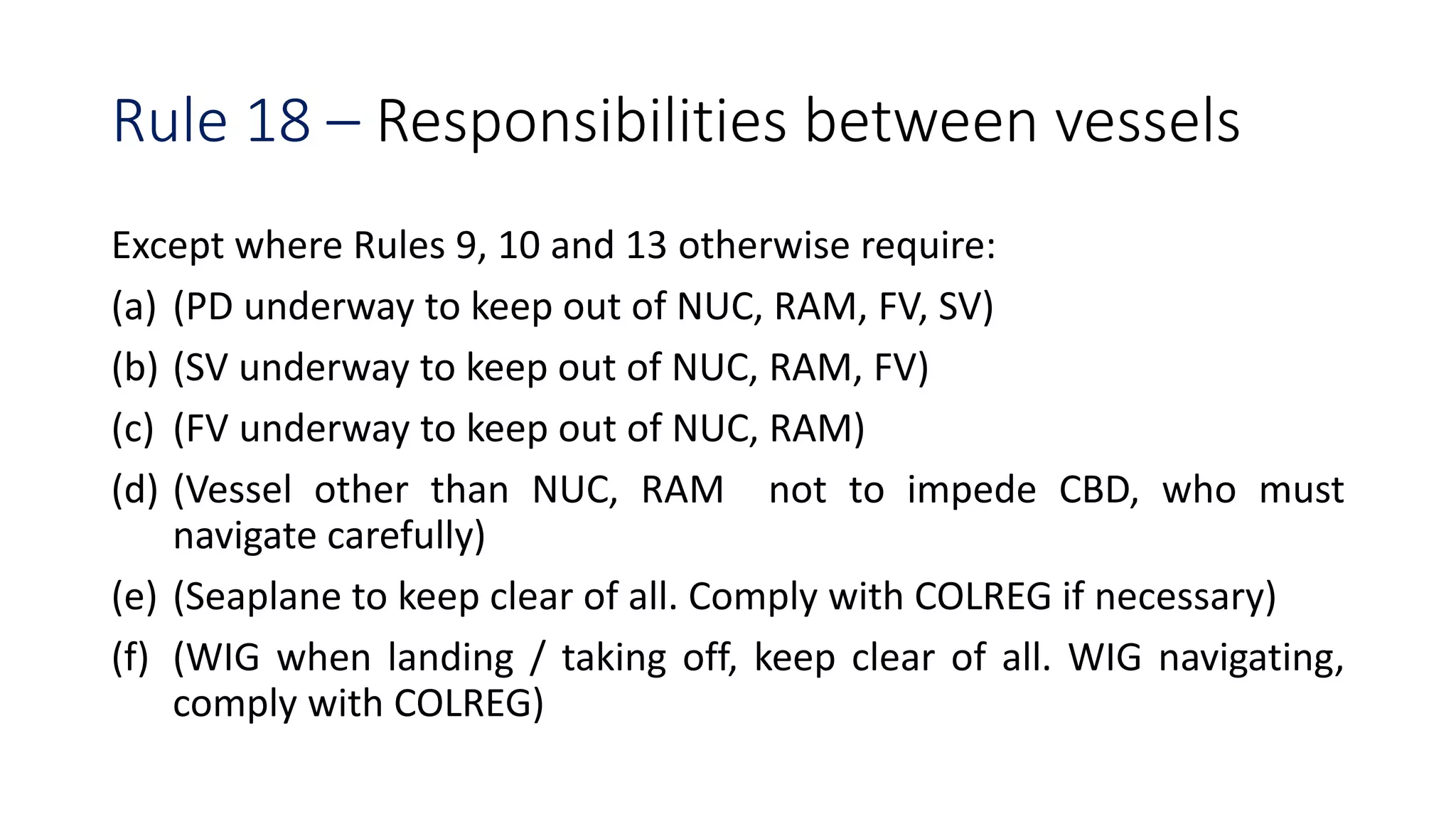 COLREG 1972, A Presentation | PPTX