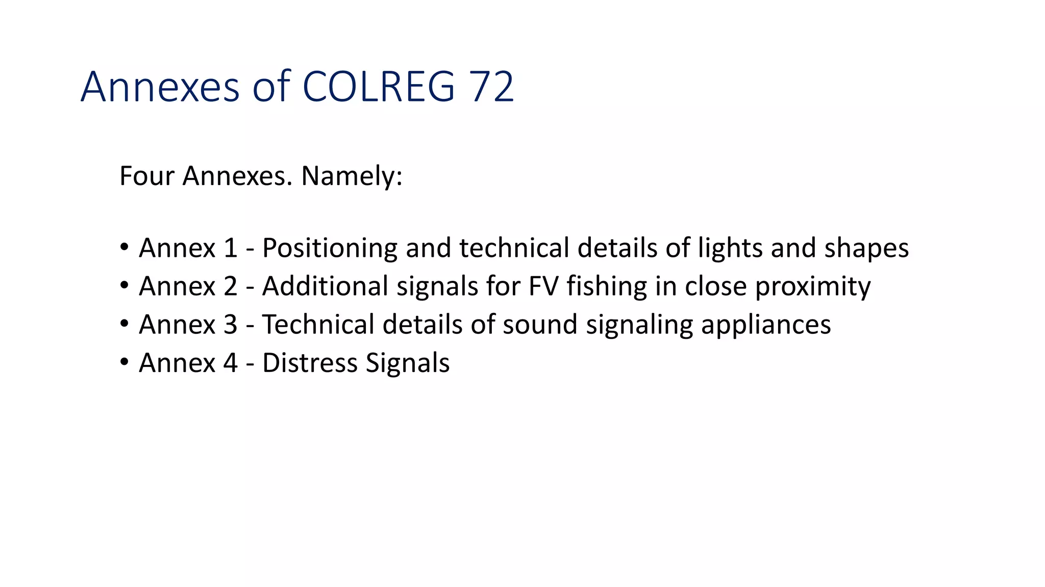COLREG 1972, A Presentation | PPTX