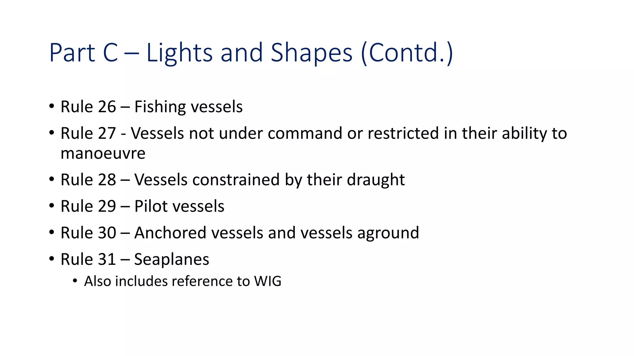 COLREG 1972, A Presentation | PPTX