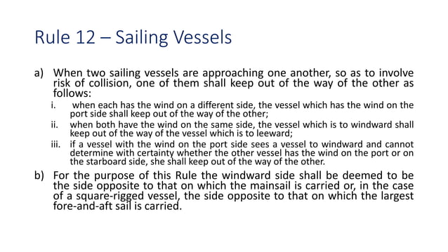 COLREG 1972, A Presentation | PPTX