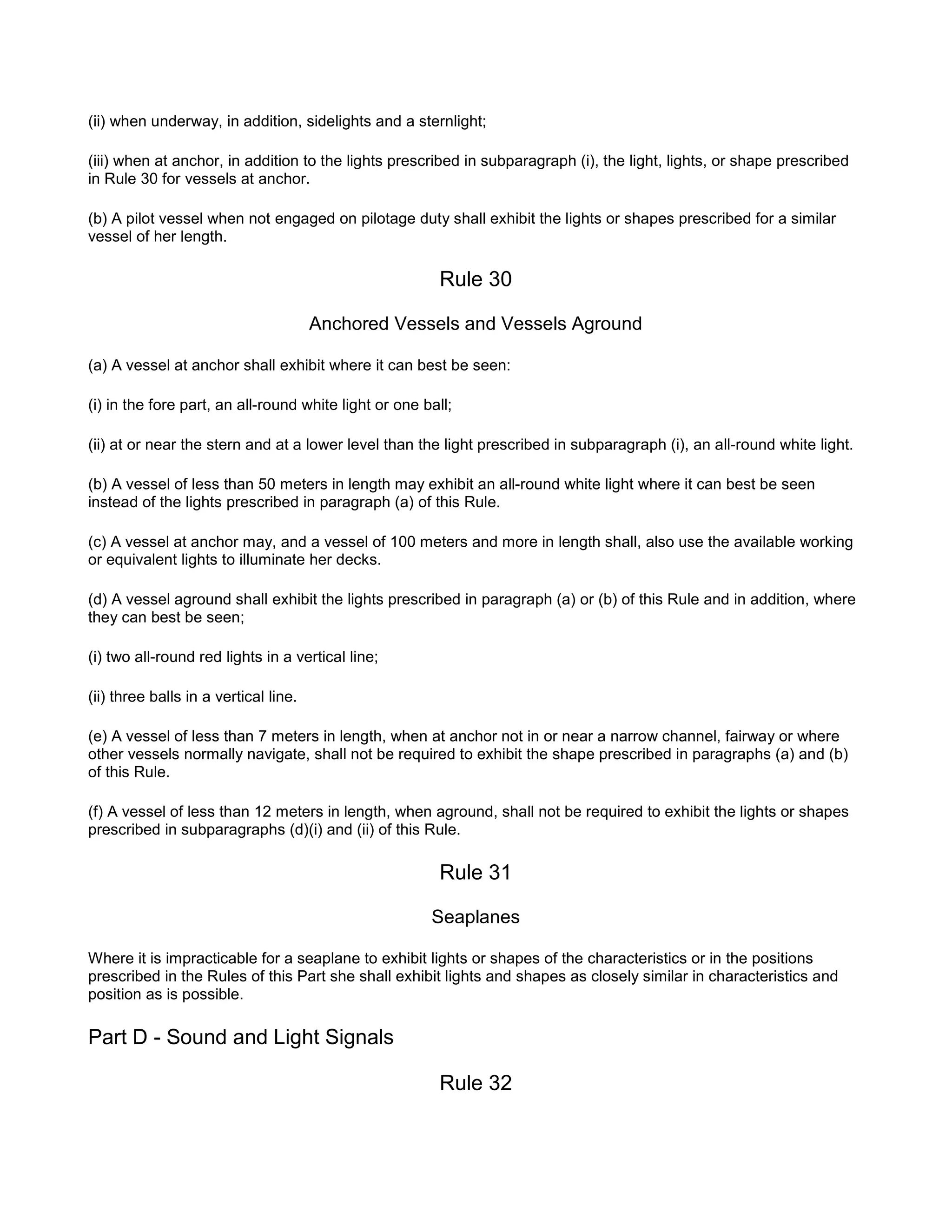 COLREGS The Rules of the Road - COLREGS The Rules of the Road | PDF