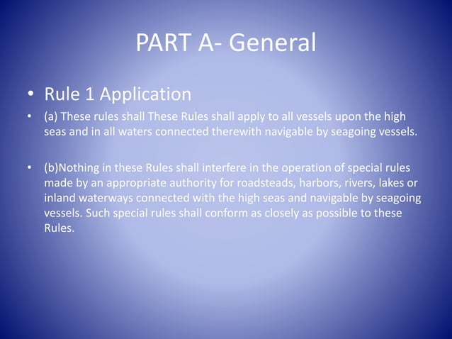 COLREGS 1972 (Understandable Version) | PPTX