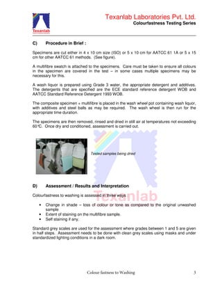 Colrfastness to washing | PDF