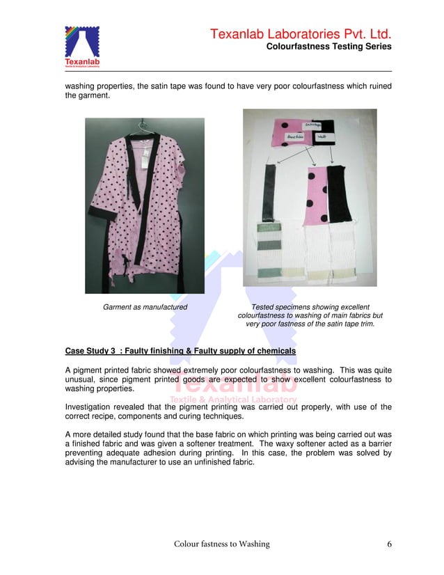 Colrfastness to washing | PDF