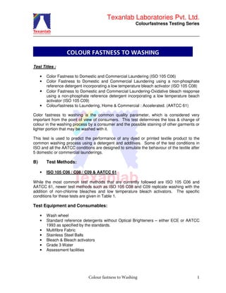 Colrfastness to washing | PDF