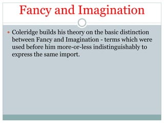 Fancy and Imagination in Biographia Literaria | PPTX