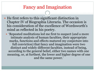 Fancy and Imagination in Biographia Literaria | PPTX