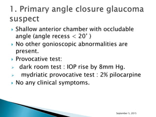 Colsed angle glaucoma | PPTX | Eye and Vision Conditions | Diseases and ...