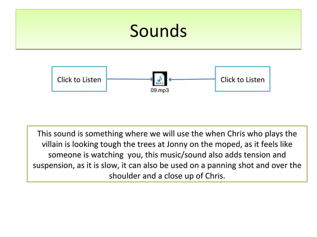 Sound/Music for Thriller Opening | PPT