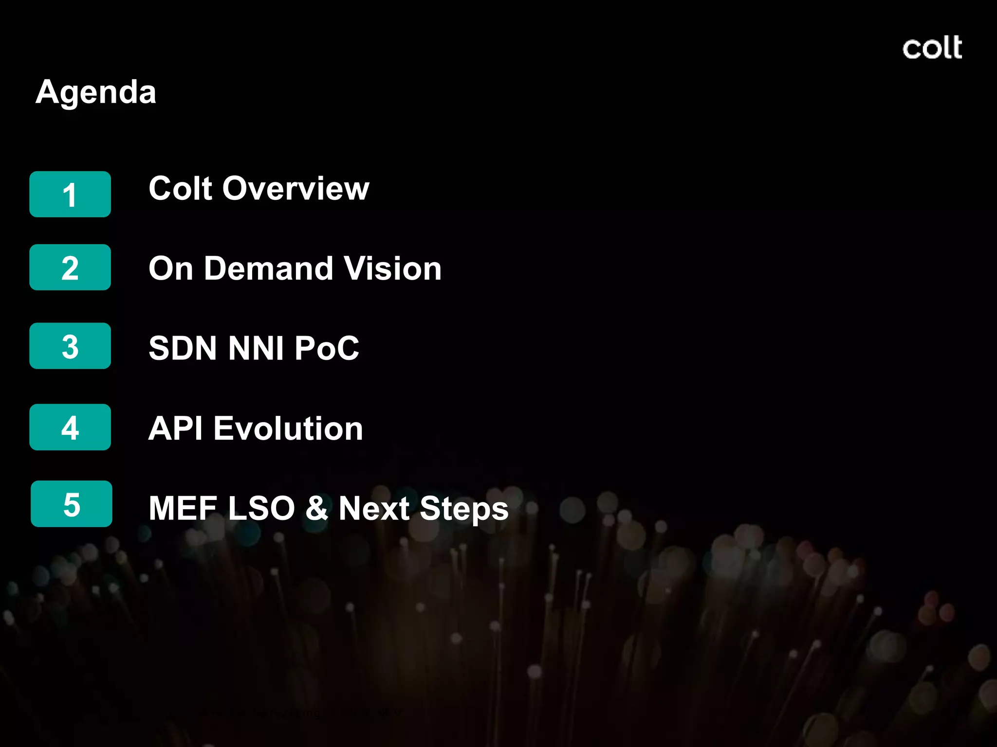 Colt inter-provider SDN NNIs and APIs | PPT