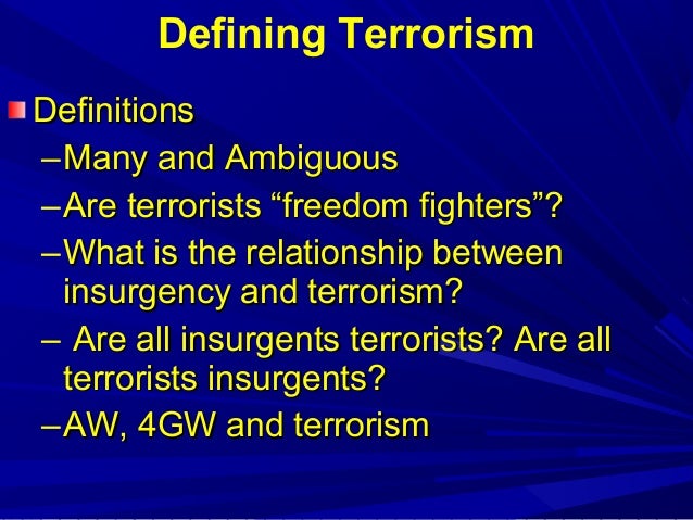 Definition Of Terrorism