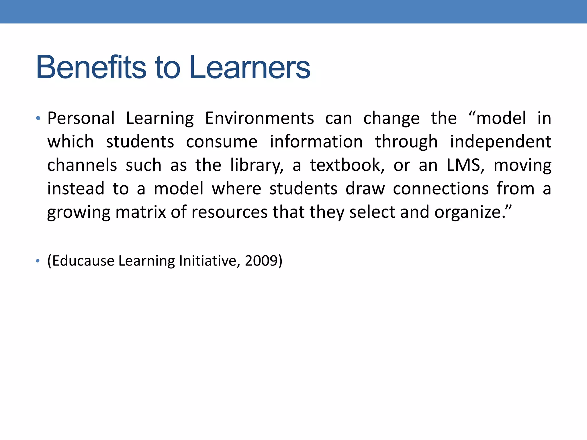 PLEs as Teaching and Learning Method | PPTX