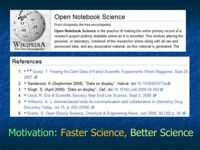 Columbia Talk on Open Notebook Science | PPT