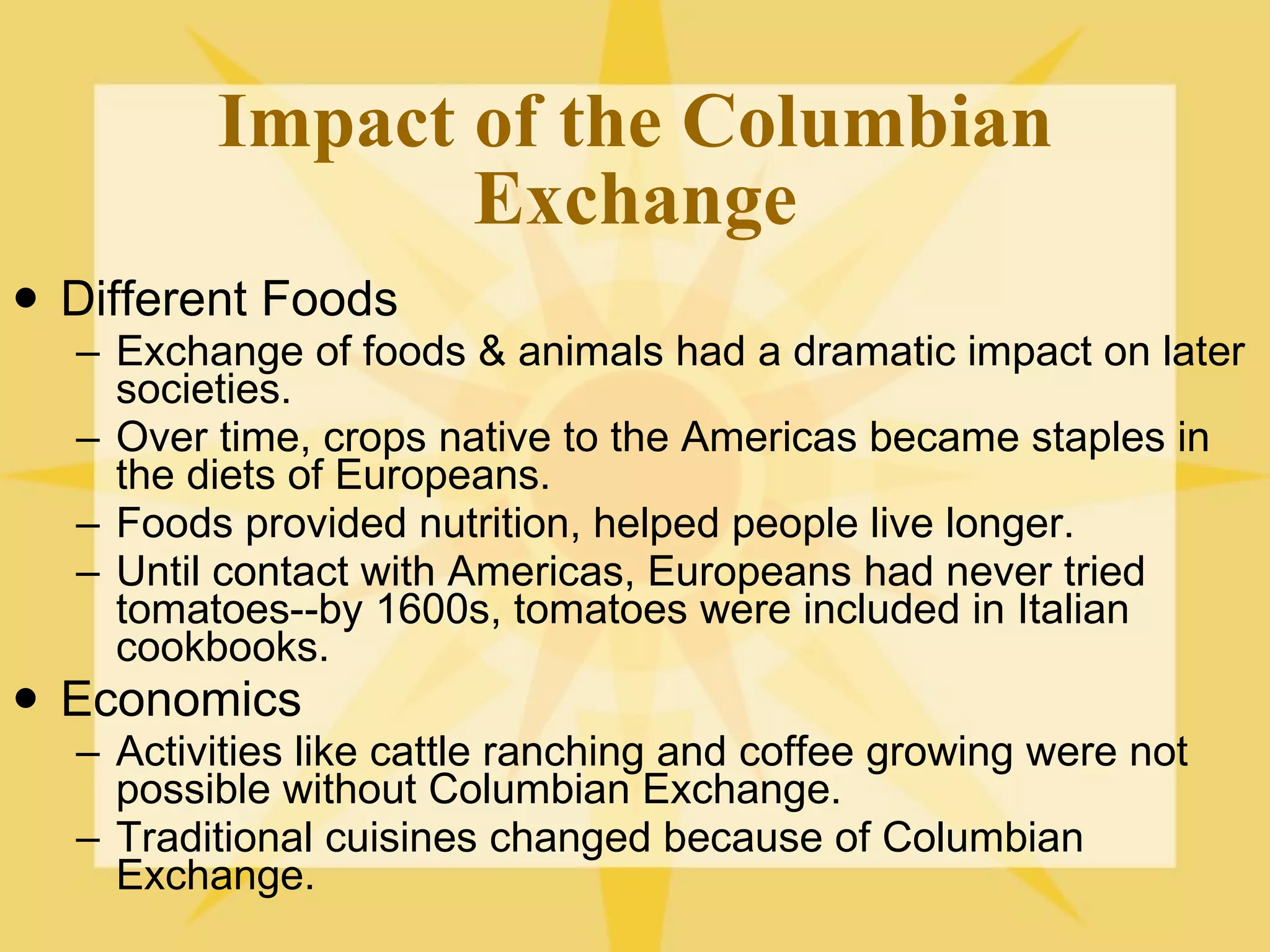 Columbian Exchange | PPT