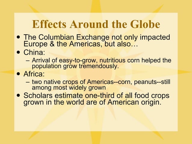 Columbian Exchange | PPT