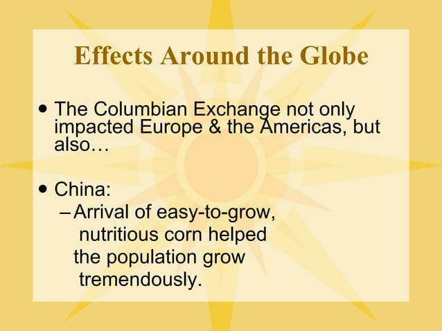 Columbian Exchange | PPT