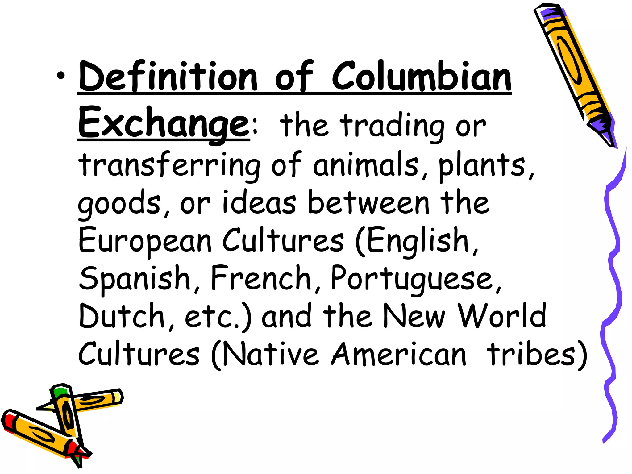 Columbian exchange | PPT
