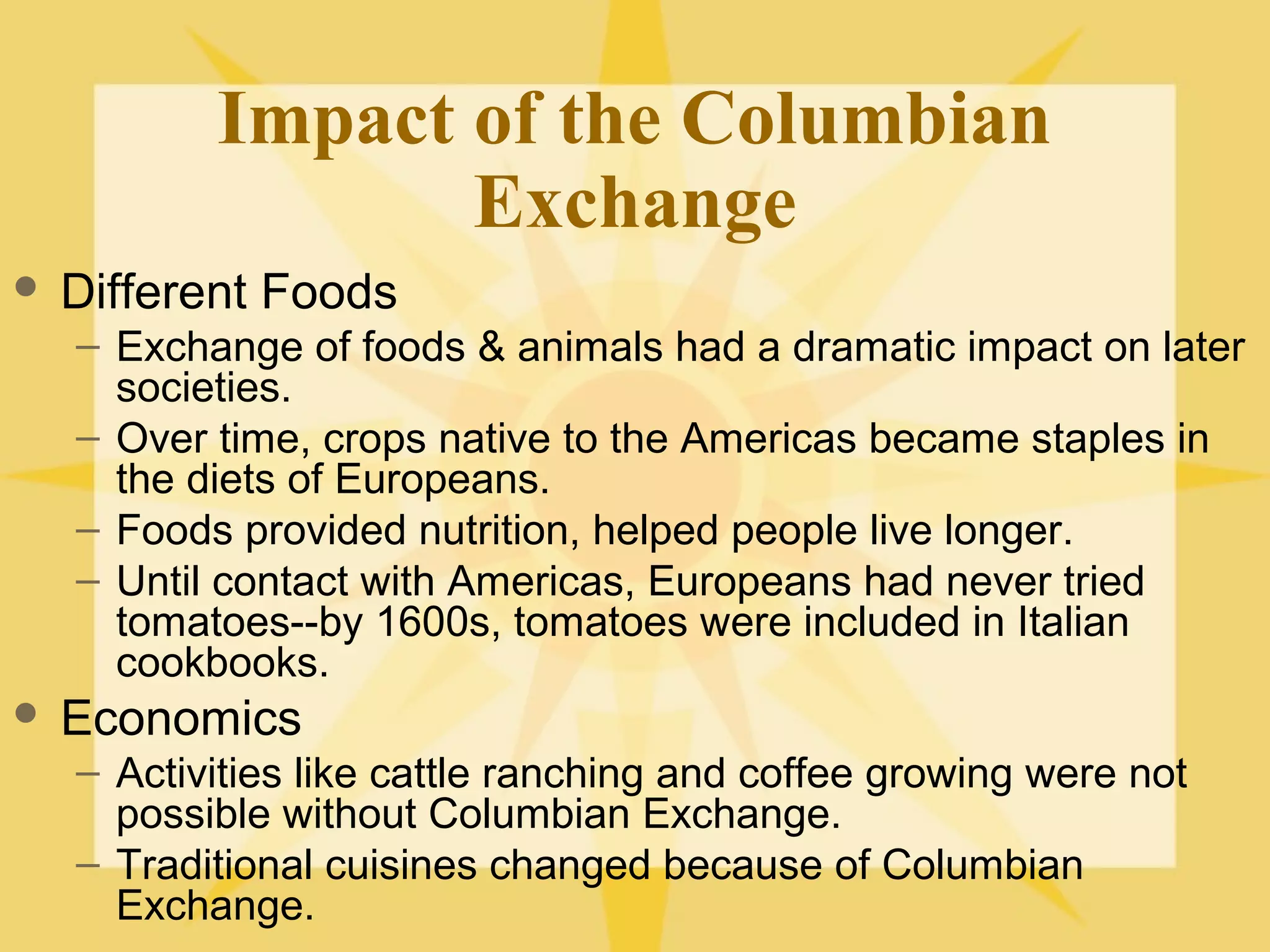 Columbian exchange | PPT