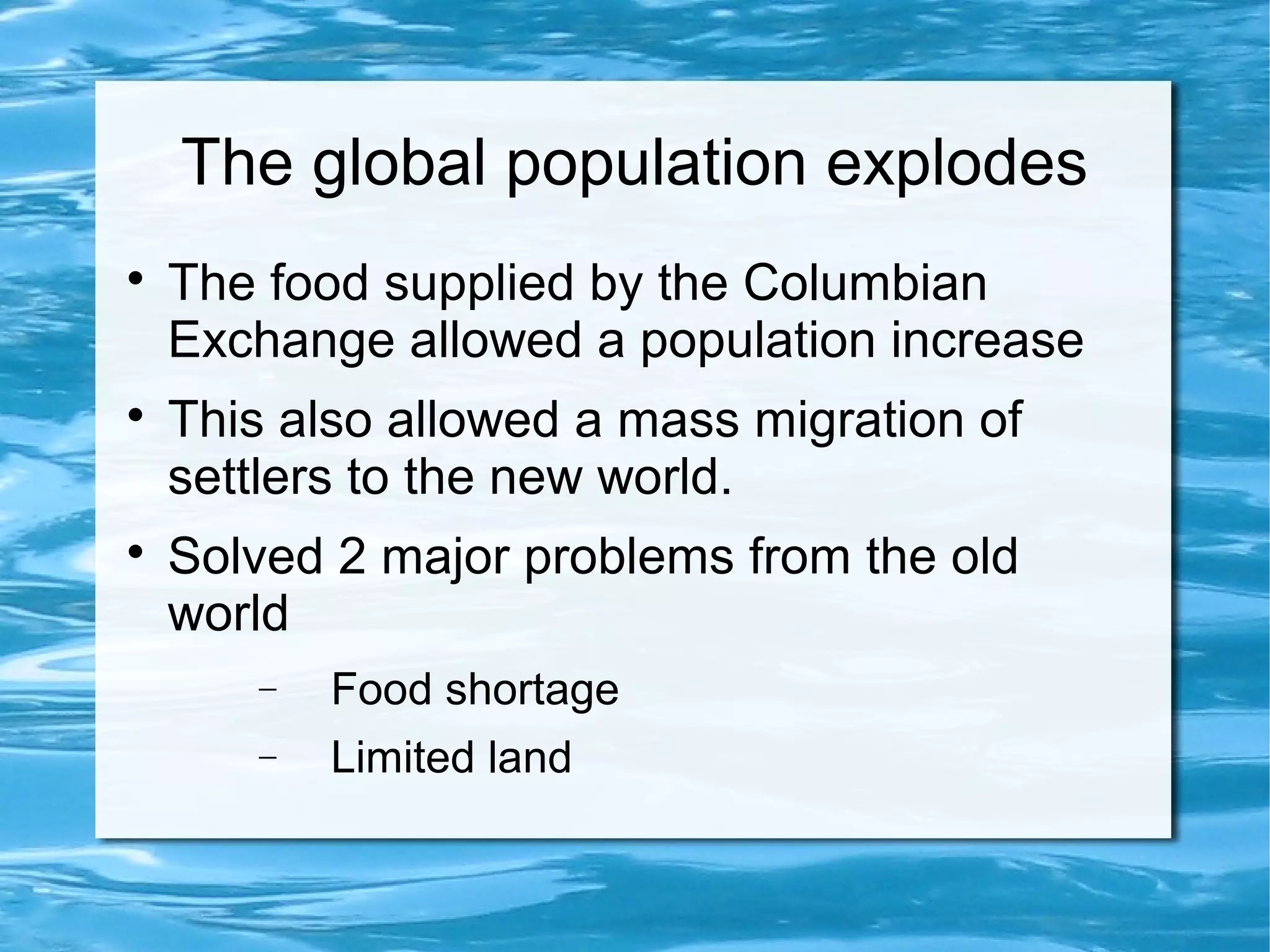 Columbian exchange | PPT