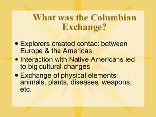 Columbian Exchange Powerpoint | PPT