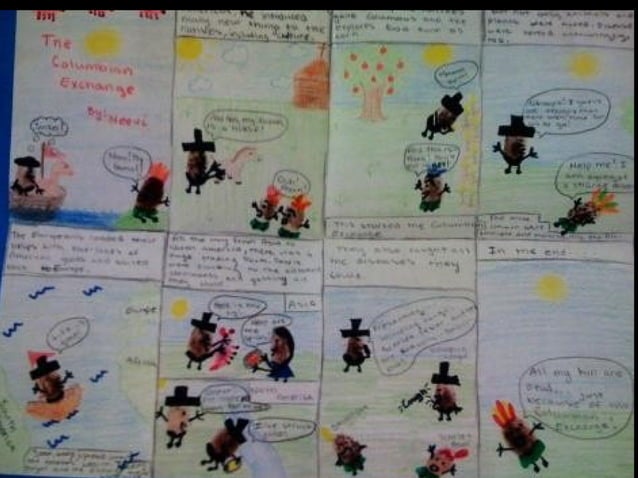 Columbian exchange thumbprint cartoon | PPT