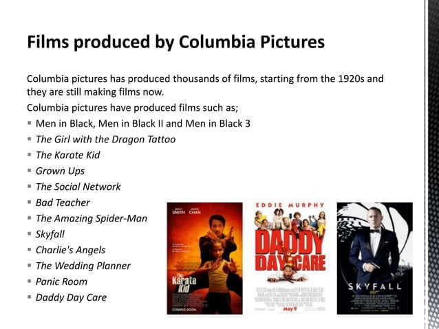 Columbia Pictures | PPTX | Entertainment