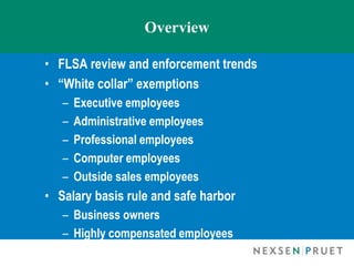 FLSA: Exempt or Not Exempt, That is the Question | PPTX