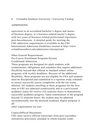 Columbia Southern University University Catalog 7AD.docx