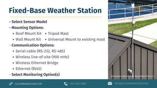 Columbia Weather Systems - Product Overview | PPT