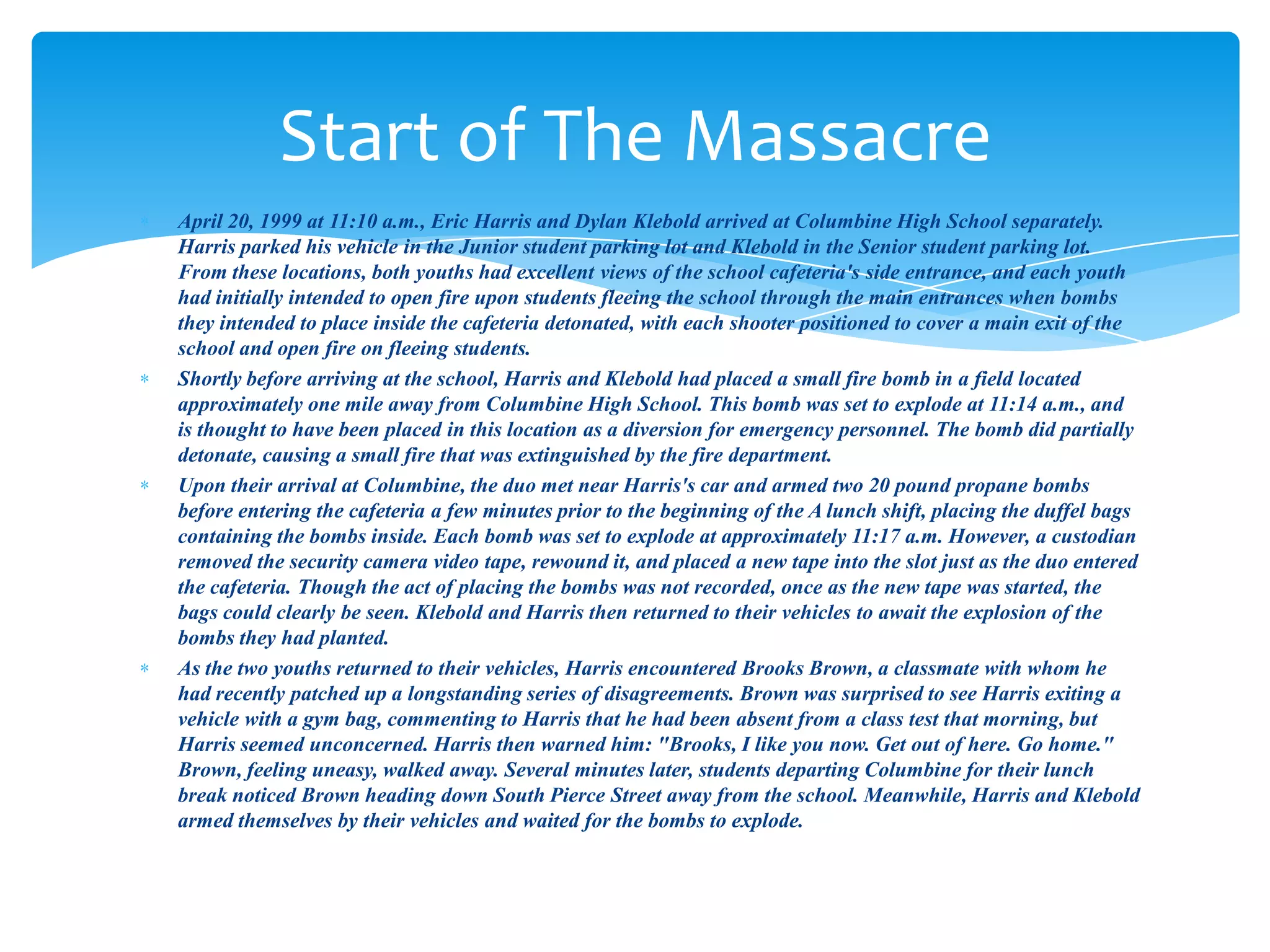 Columbine high school massacre | PPTX