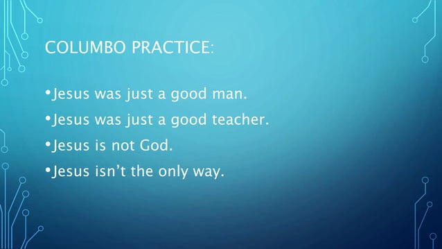 Columbo's Final Thoughts | PPTX | Christianity | Religion & Spirituality