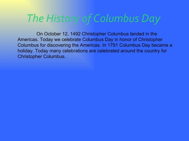 Columbus Day Final | PPT