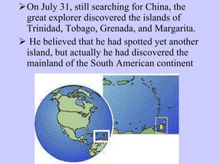 Columbus' voyages | PPT