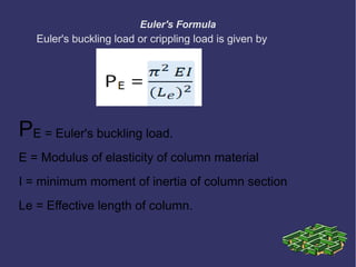 vilas Nikam - Mechanics oof Structure-Column | PPT