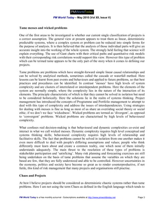 The application of the ‘New Sciences’ to Risk and Project Management | PDF