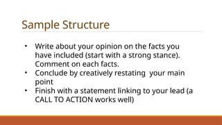 How to write a column opinion article effectively | PPTX