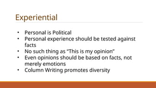 How to write a column opinion article effectively | PPTX