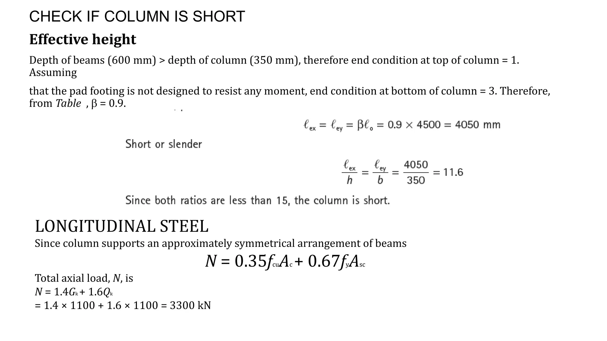 Column uniaxial axial loaded column design | PPTX