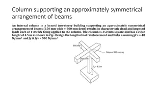 Column uniaxial axial loaded column design | PPTX