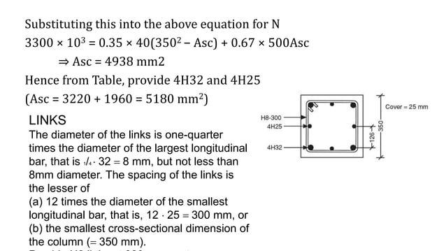 Column uniaxial axial loaded column design | PPTX