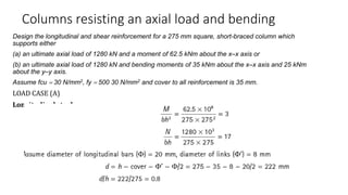 Column uniaxial axial loaded column design | PPTX