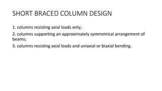 Column uniaxial axial loaded column design | PPTX
