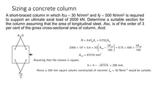 Column uniaxial axial loaded column design | PPTX