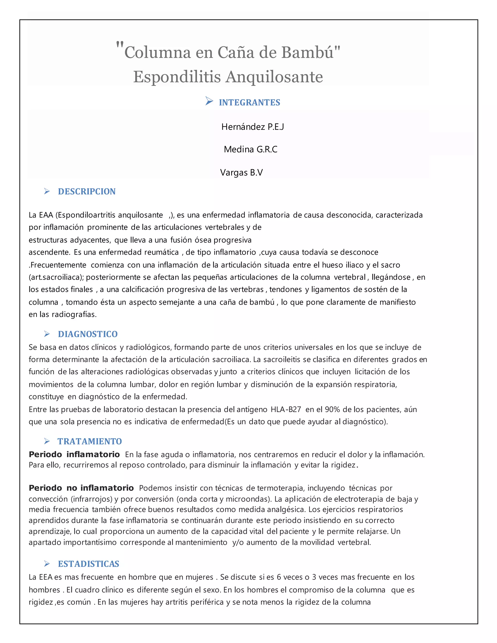 Columna en caña de bambú | DOCX