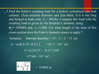 Column and Strut.ppt/ A complete guide on coloumn bending/failure | PPT