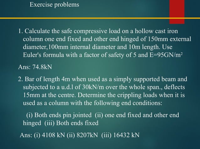 Column and Strut.ppt/ A complete guide on coloumn bending/failure | PPT