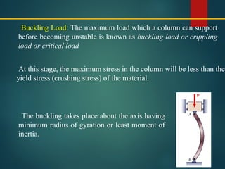Column and Strut.ppt/ A complete guide on coloumn bending/failure | PPT