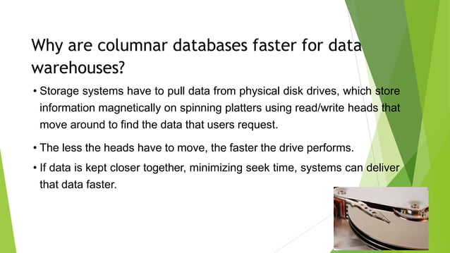 Columnar Databases 1pptx Databases Computer Software And Applications