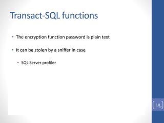 Column Level Encryption in Microsoft SQL Server | PPTX