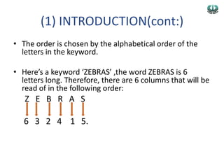 Columnar transposition cipher | PPTX